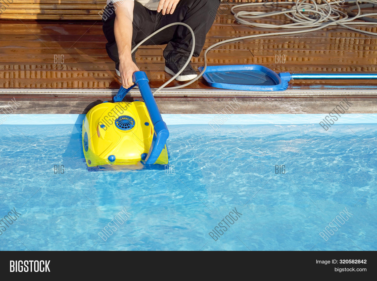 Pool Cleaner During Image & Photo (Free Trial) | Bigstock