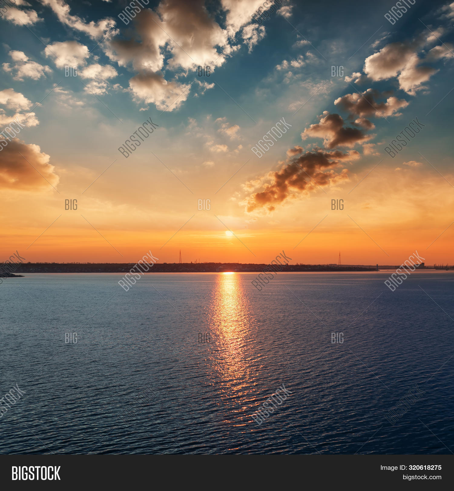 Red Sunet Over Dark Image & Photo (Free Trial) | Bigstock