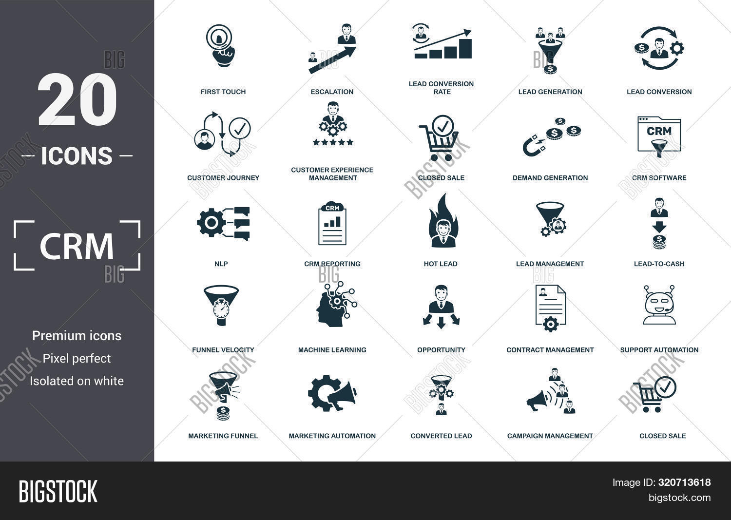 Crm Icon Set. Contain Image & Photo (Free Trial) | Bigstock