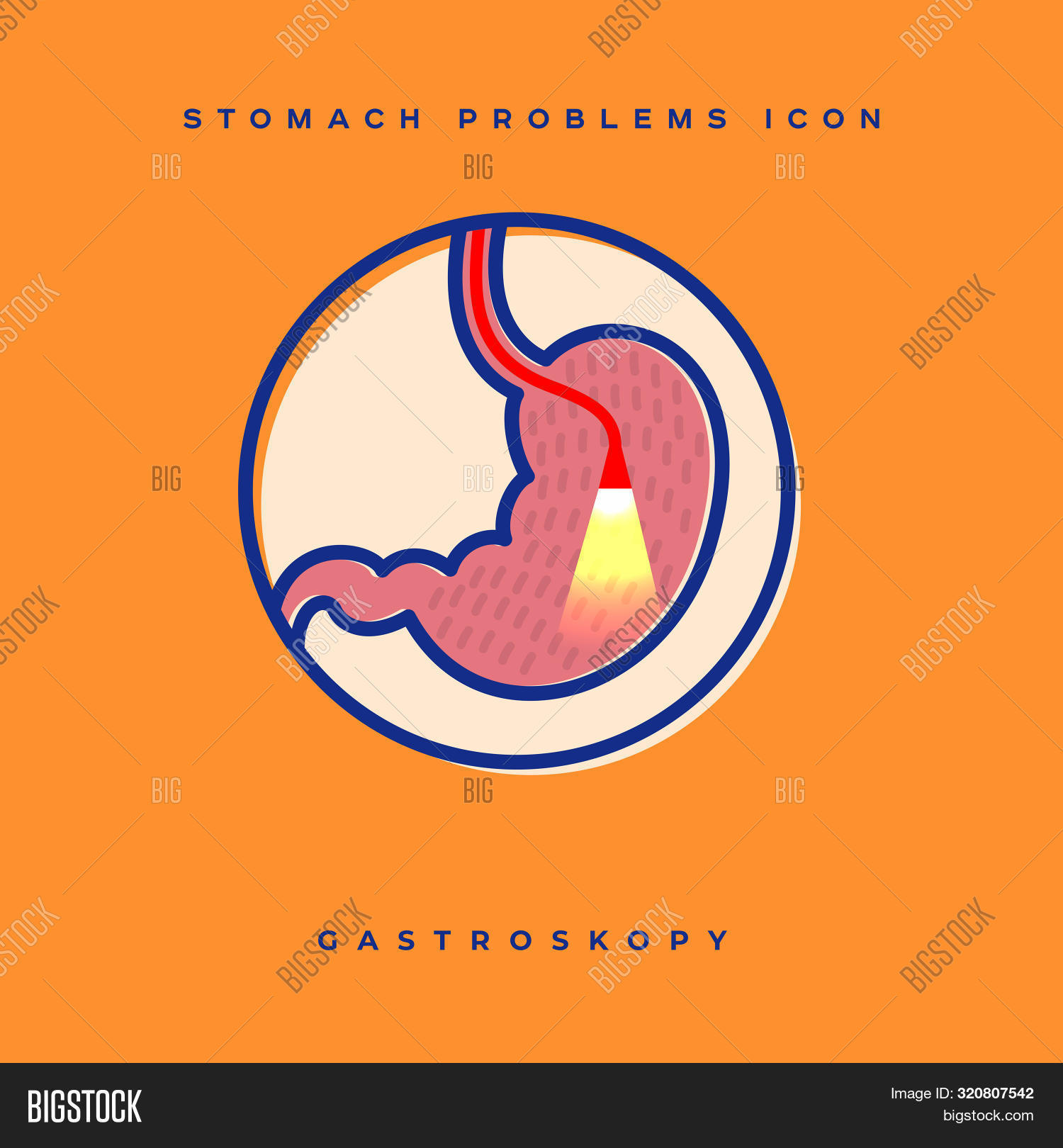 Stomach Problem Icon Vector & Photo (Free Trial) | Bigstock