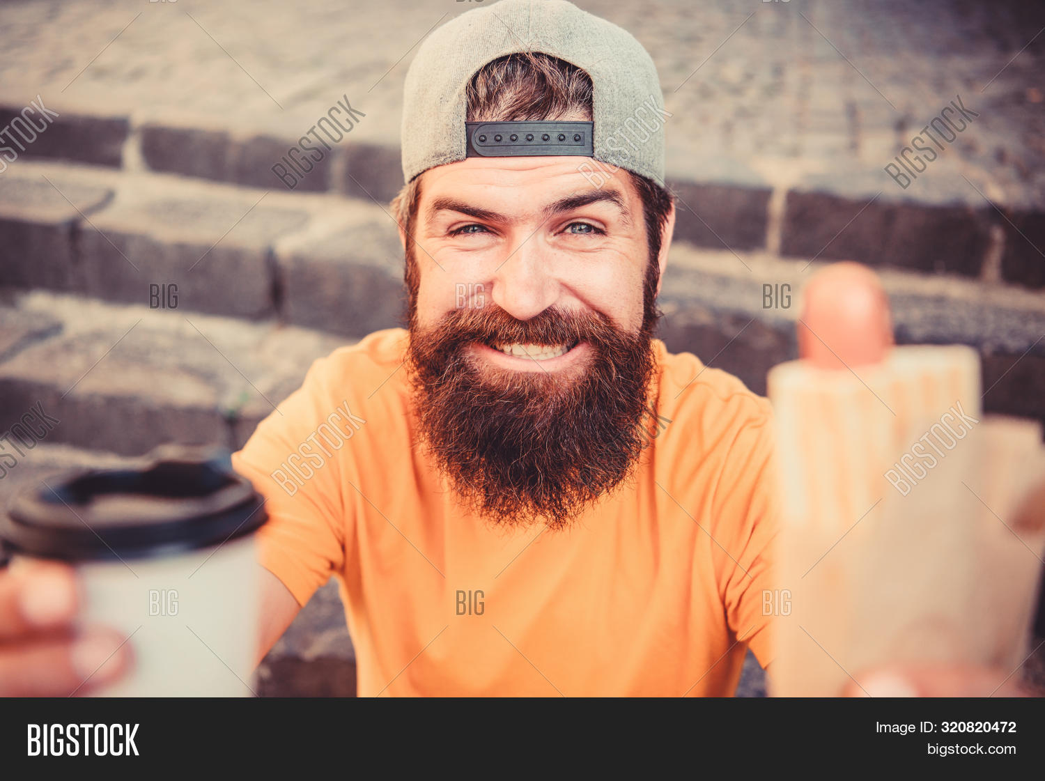 Man Bearded Eat Tasty Image & Photo (Free Trial) | Bigstock
