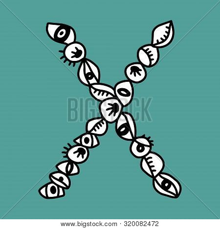 X Hand Drawn Vector Vector & Photo (Free Trial) | Bigstock