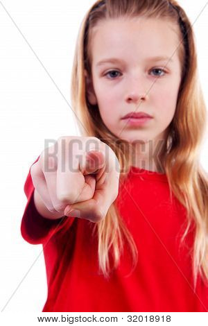 Girl Pointing You Girl Image & Photo (Free Trial) | Bigstock