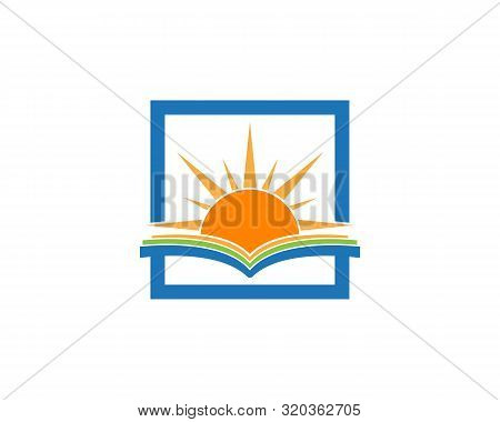 Sun Book Icon Symbol Vector & Photo (Free Trial) | Bigstock