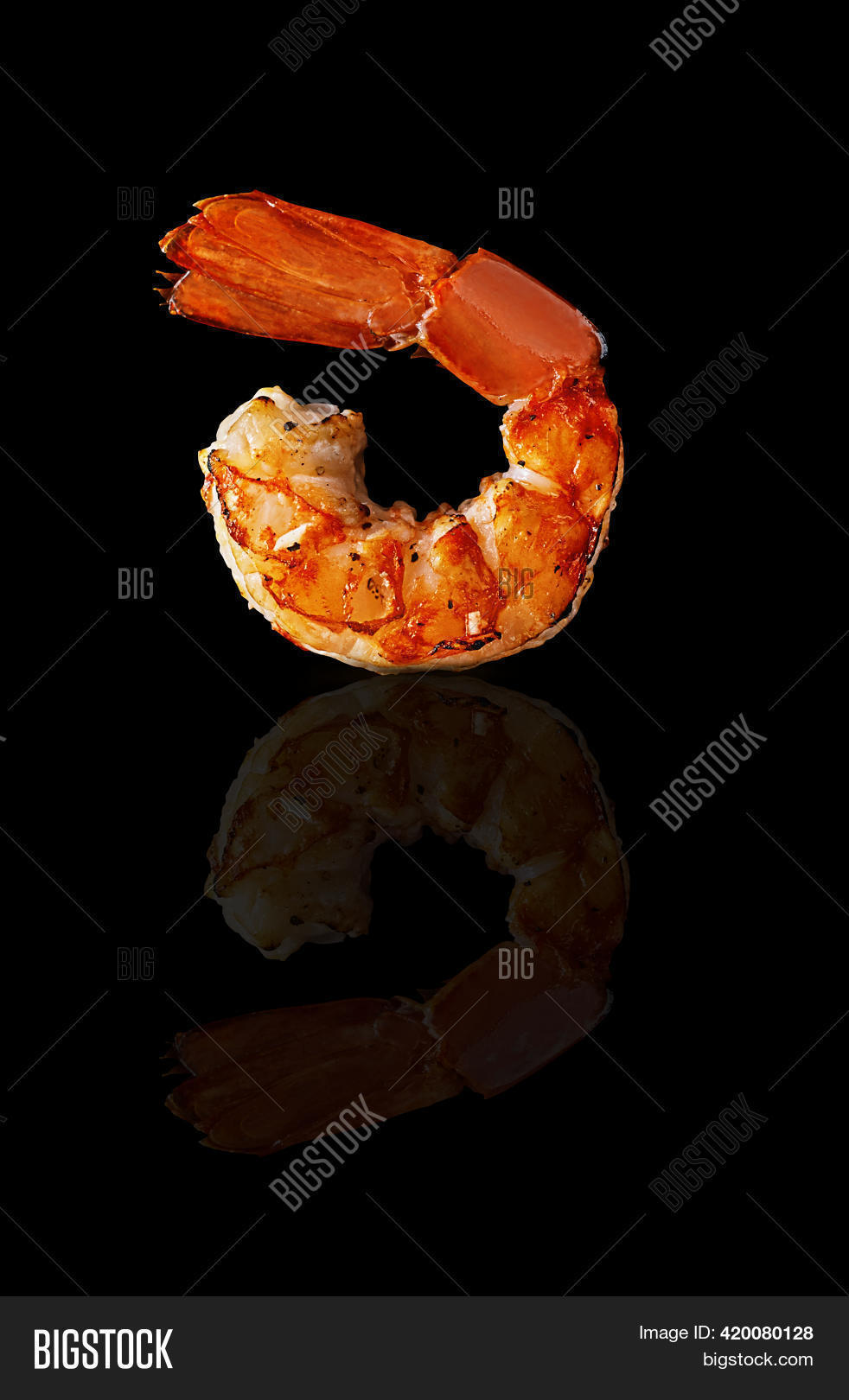 One Grilled Prawn Tail Image & Photo (Free Trial) | Bigstock