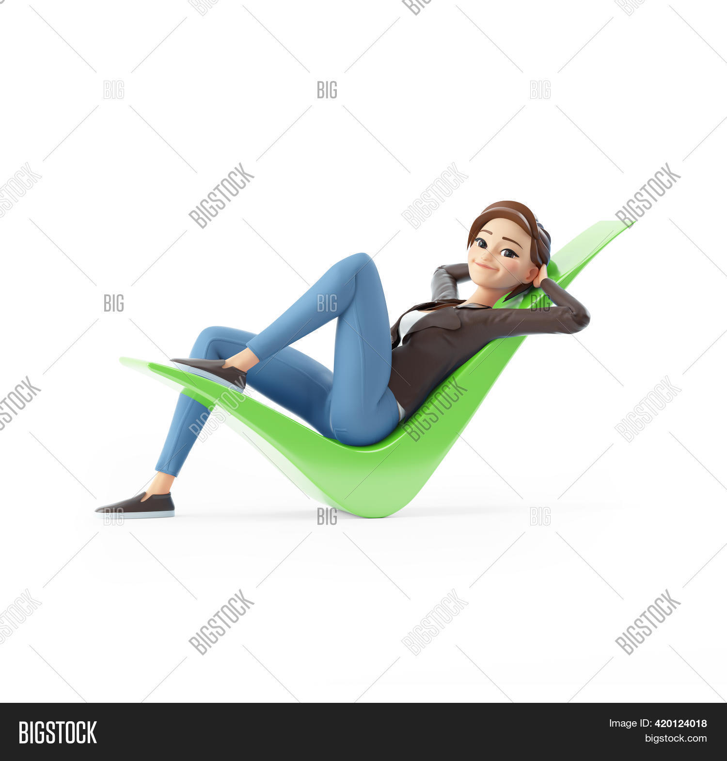3d Cartoon Woman Lying Image & Photo (Free Trial) | Bigstock
