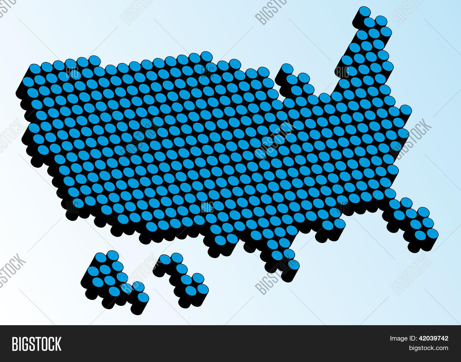 3D Usa Map Vector & Photo (Free Trial) | Bigstock