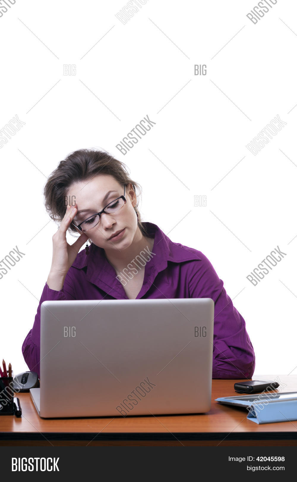 Nervous Businesswoman Image & Photo (Free Trial) | Bigstock