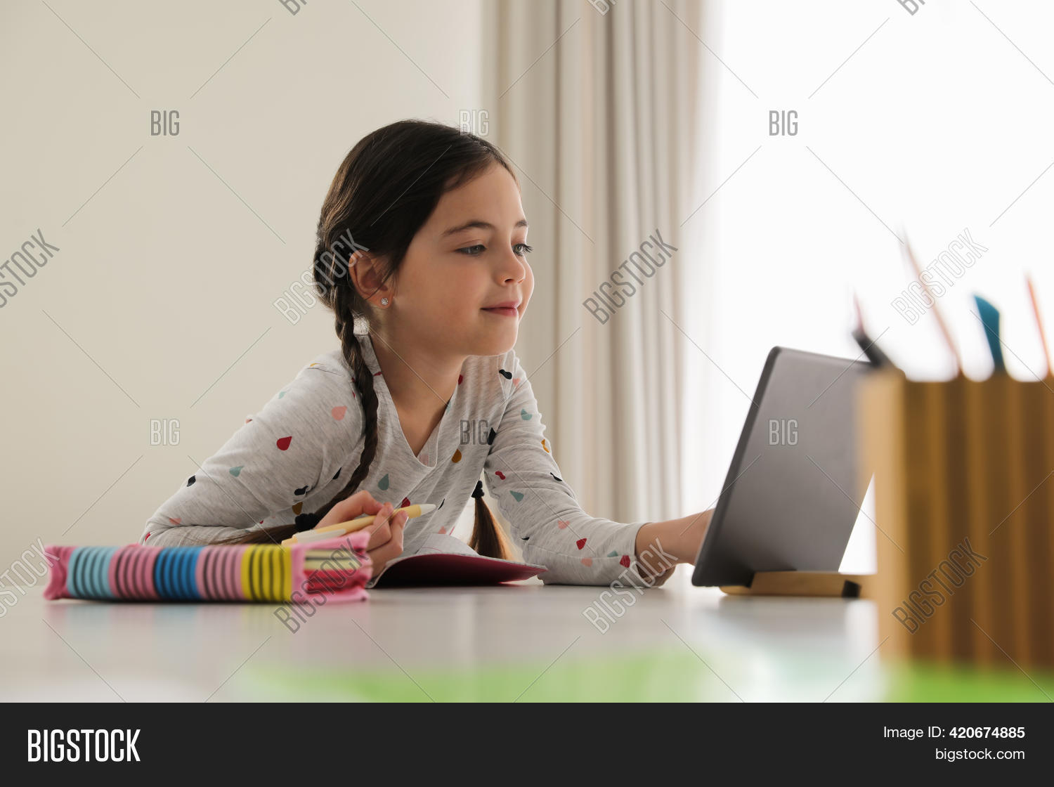 Little Girl Doing Image & Photo (Free Trial) | Bigstock