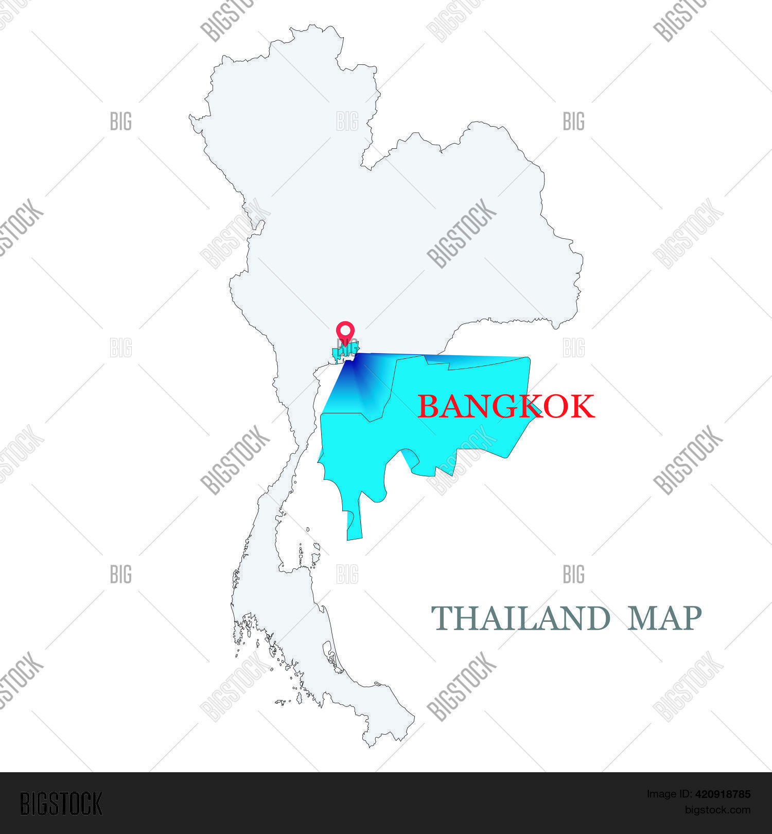 Maps Thailand Red Vector & Photo (Free Trial) | Bigstock