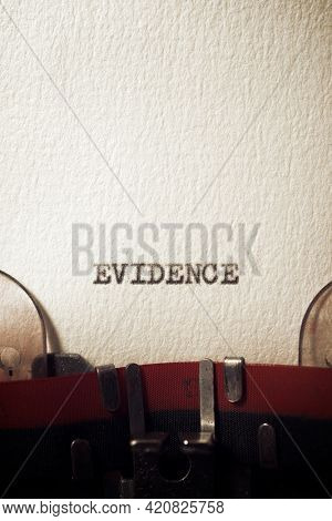 Word Evidence Written Image & Photo (Free Trial) | Bigstock