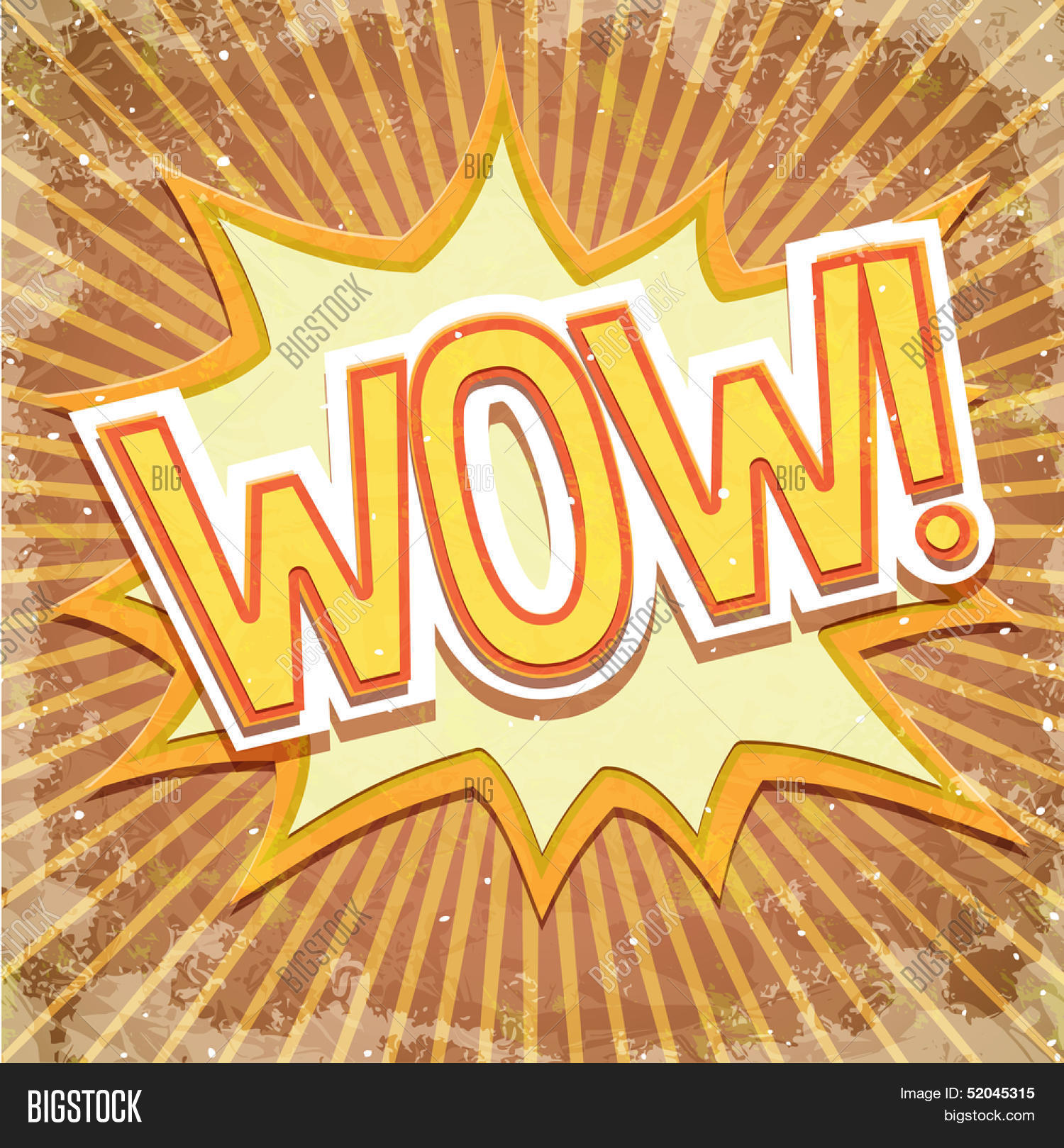 Wow Icon On Pattern Vector & Photo (Free Trial) | Bigstock