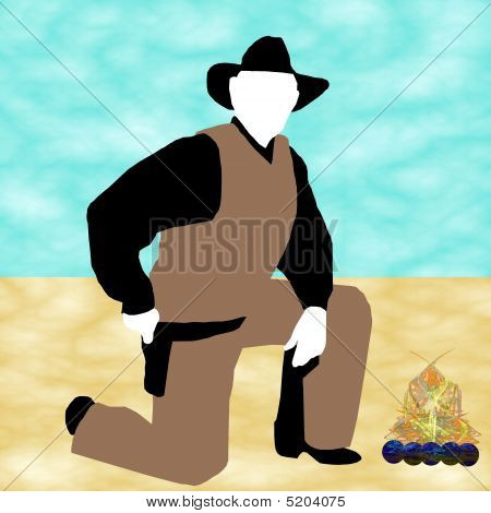 Cowboy Front Hitching Image & Photo (Free Trial) | Bigstock