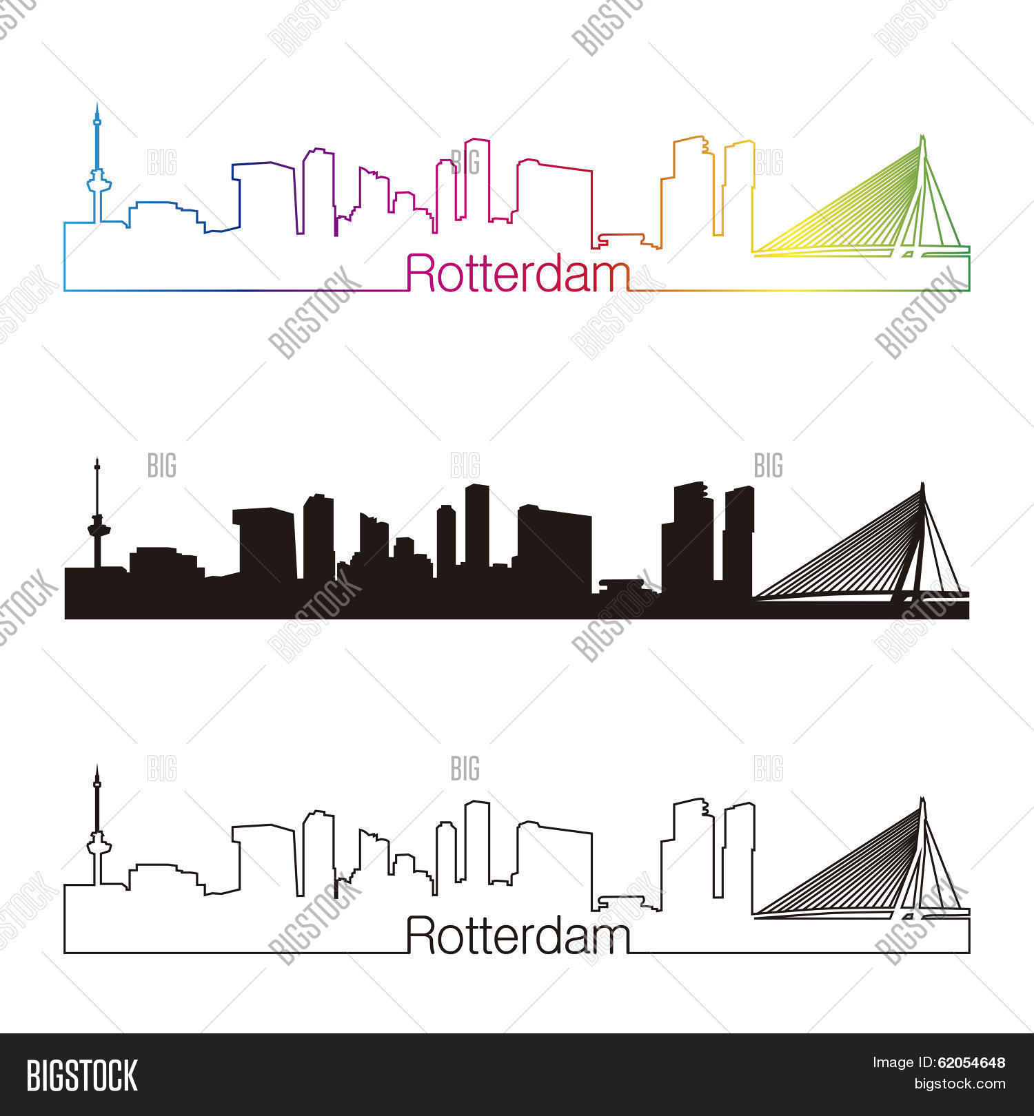 Rotterdam Skyline Vector & Photo (Free Trial) | Bigstock