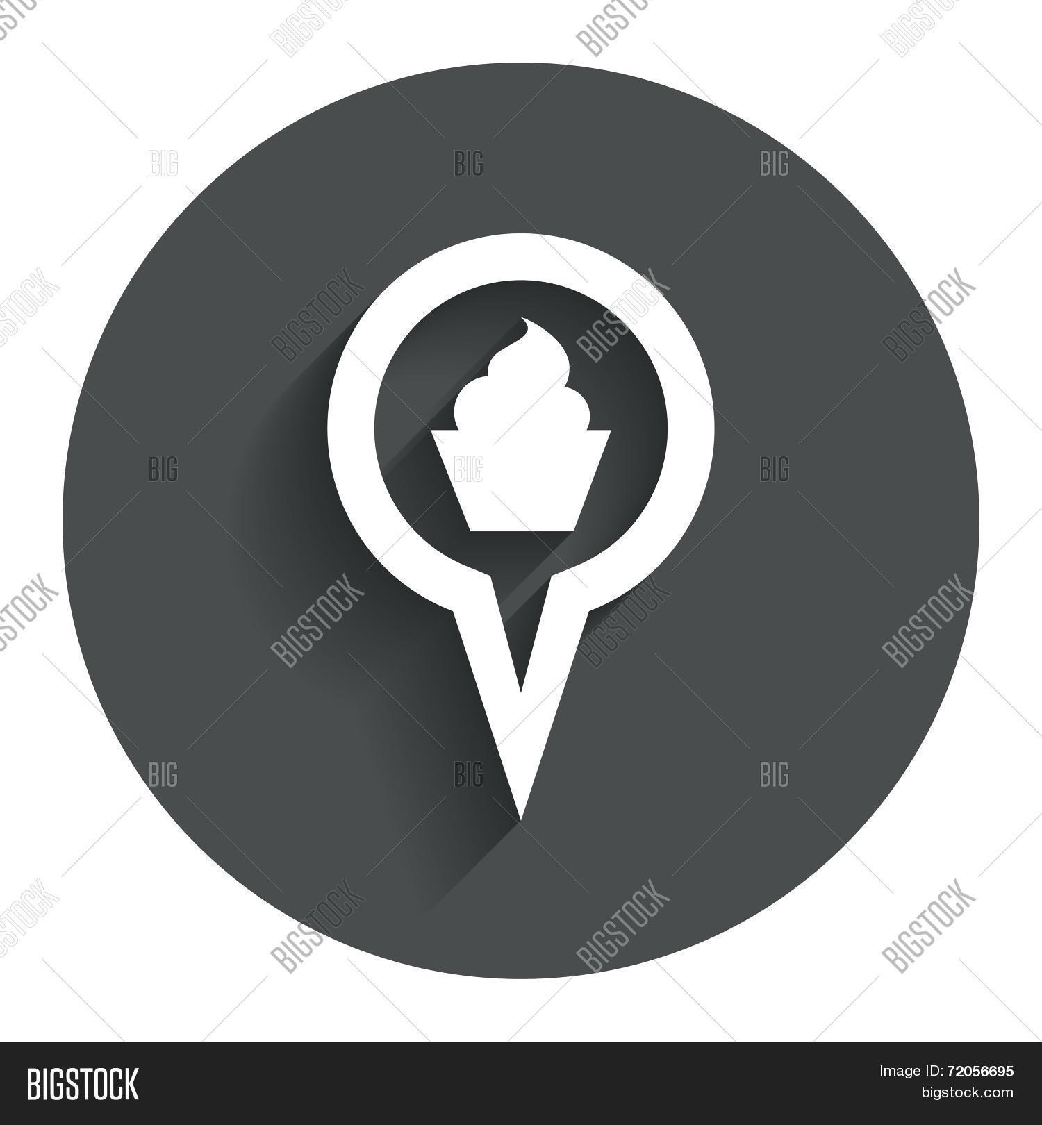 Map Pointer Food Sign Vector & Photo (Free Trial) | Bigstock