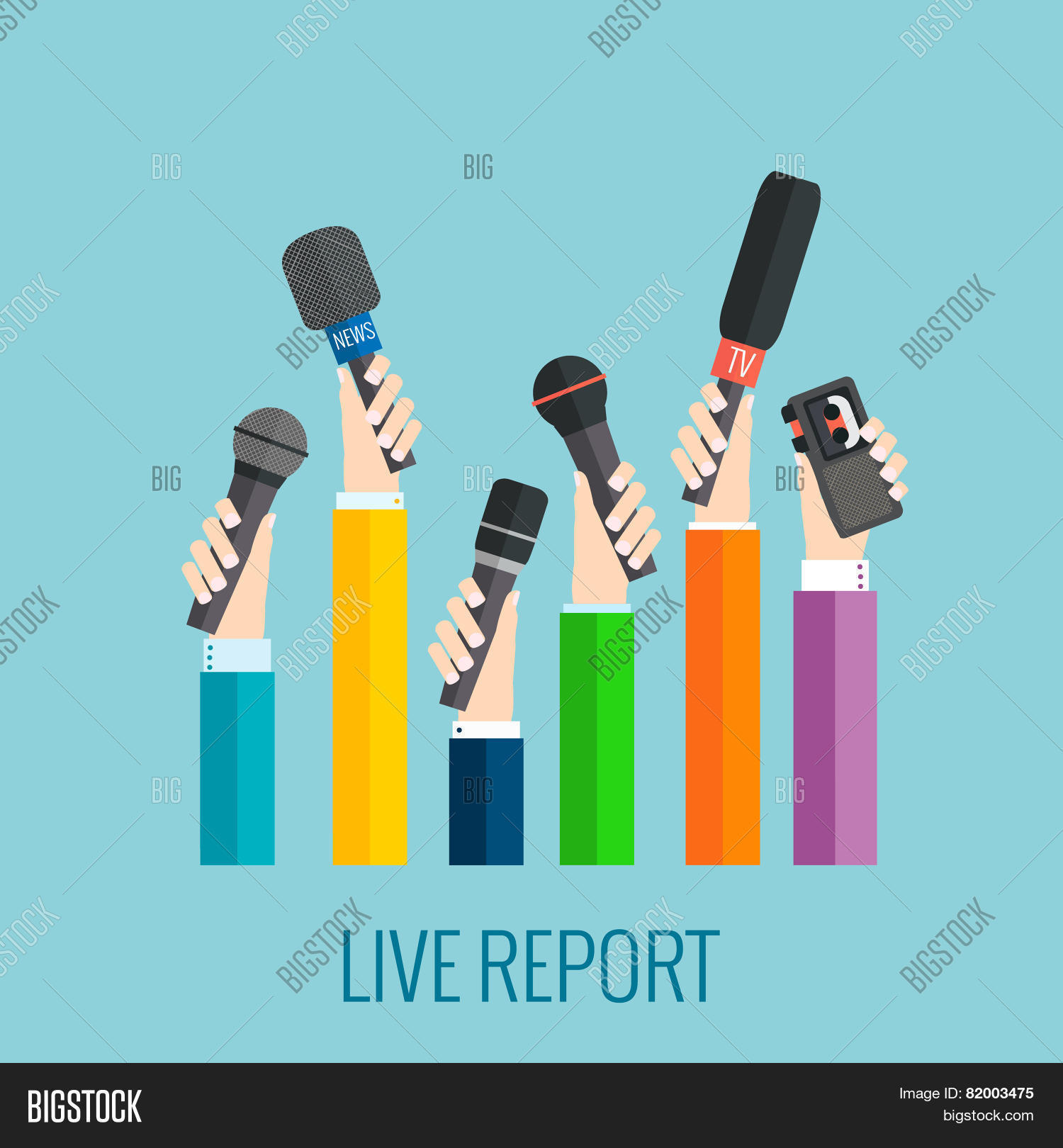 Vector y foto Live Report (prueba gratis) | Bigstock