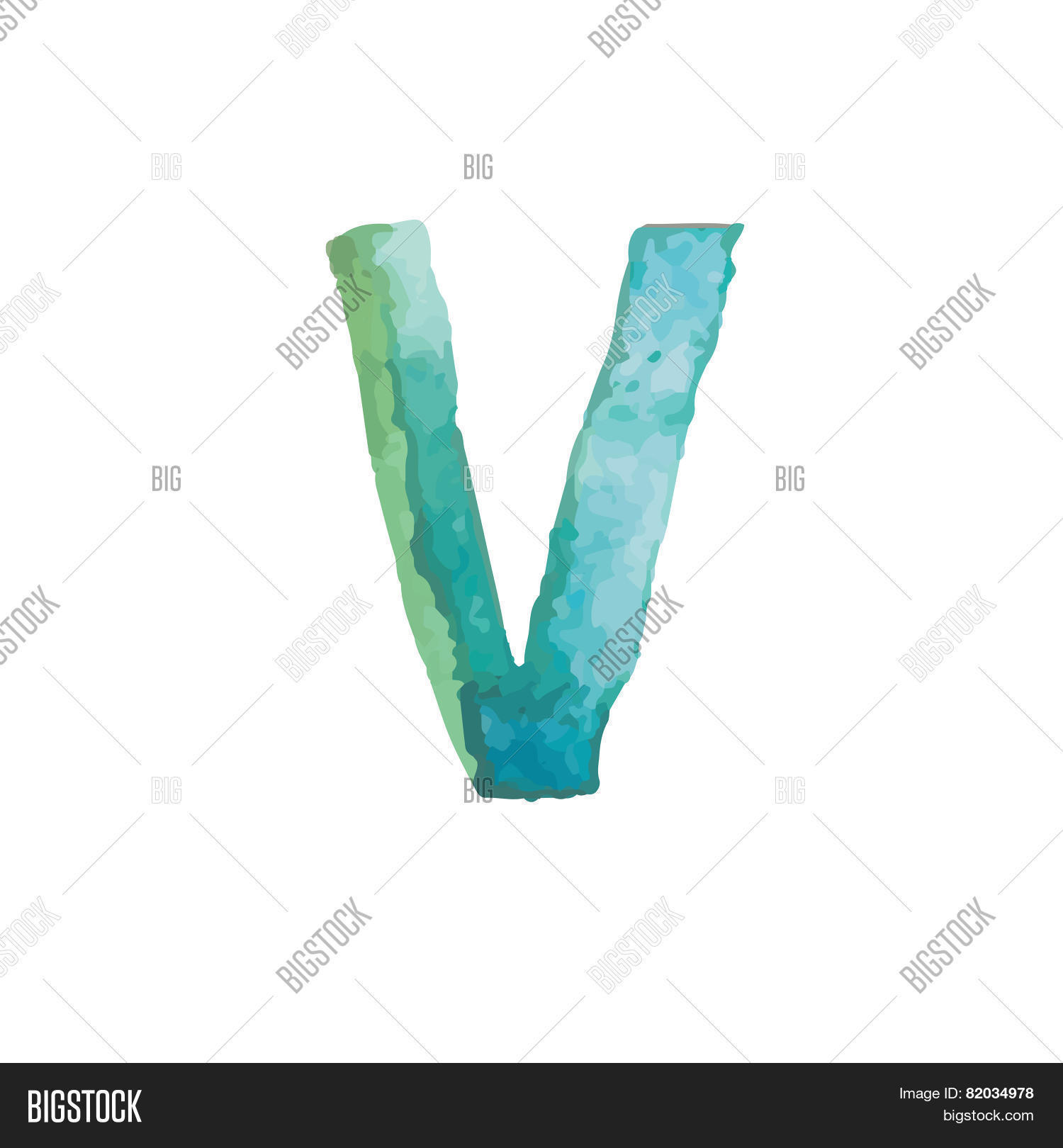 Letter V Colorful Vector & Photo (Free Trial) | Bigstock