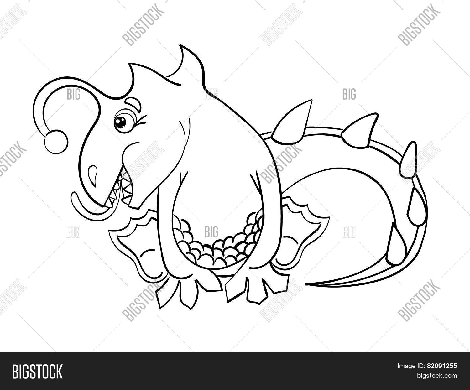 Dragon Without Color Vector & Photo (Free Trial) | Bigstock