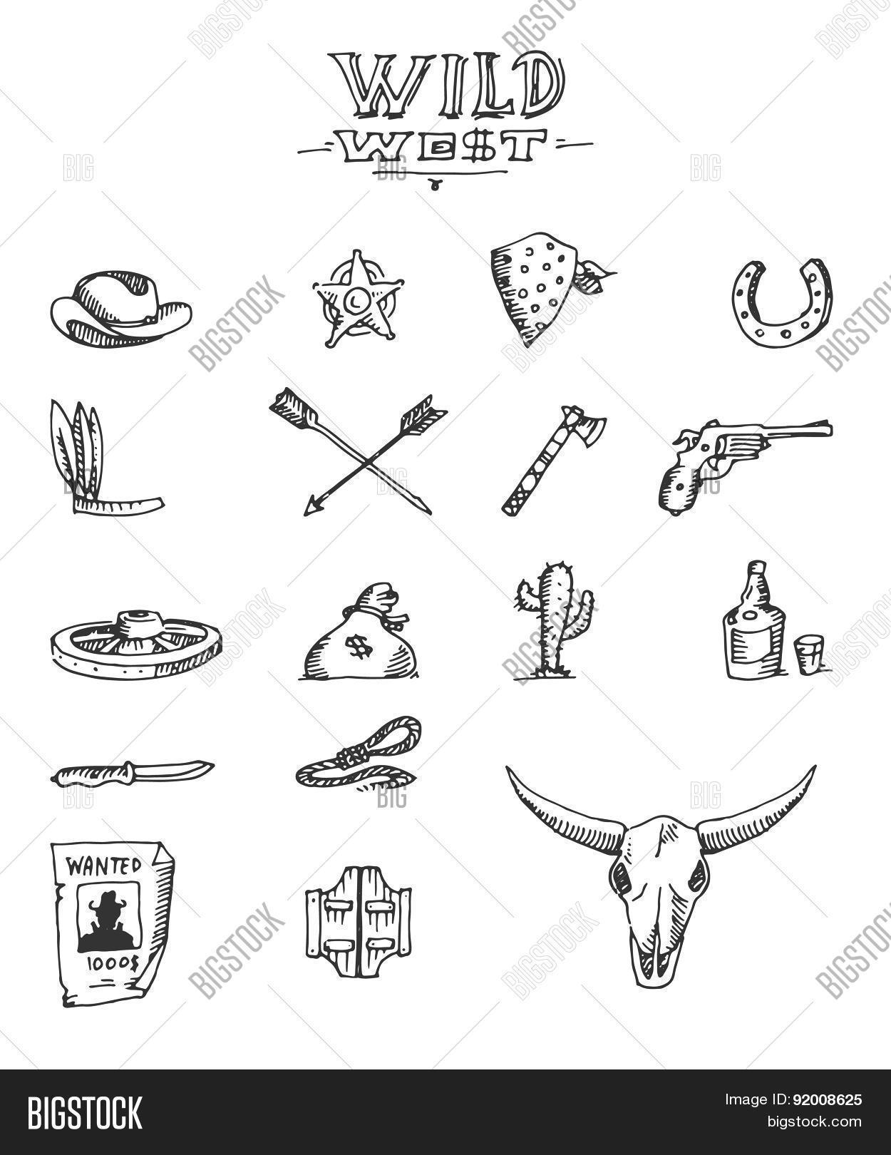 Wild West Design Vector & Photo (Free Trial) | Bigstock