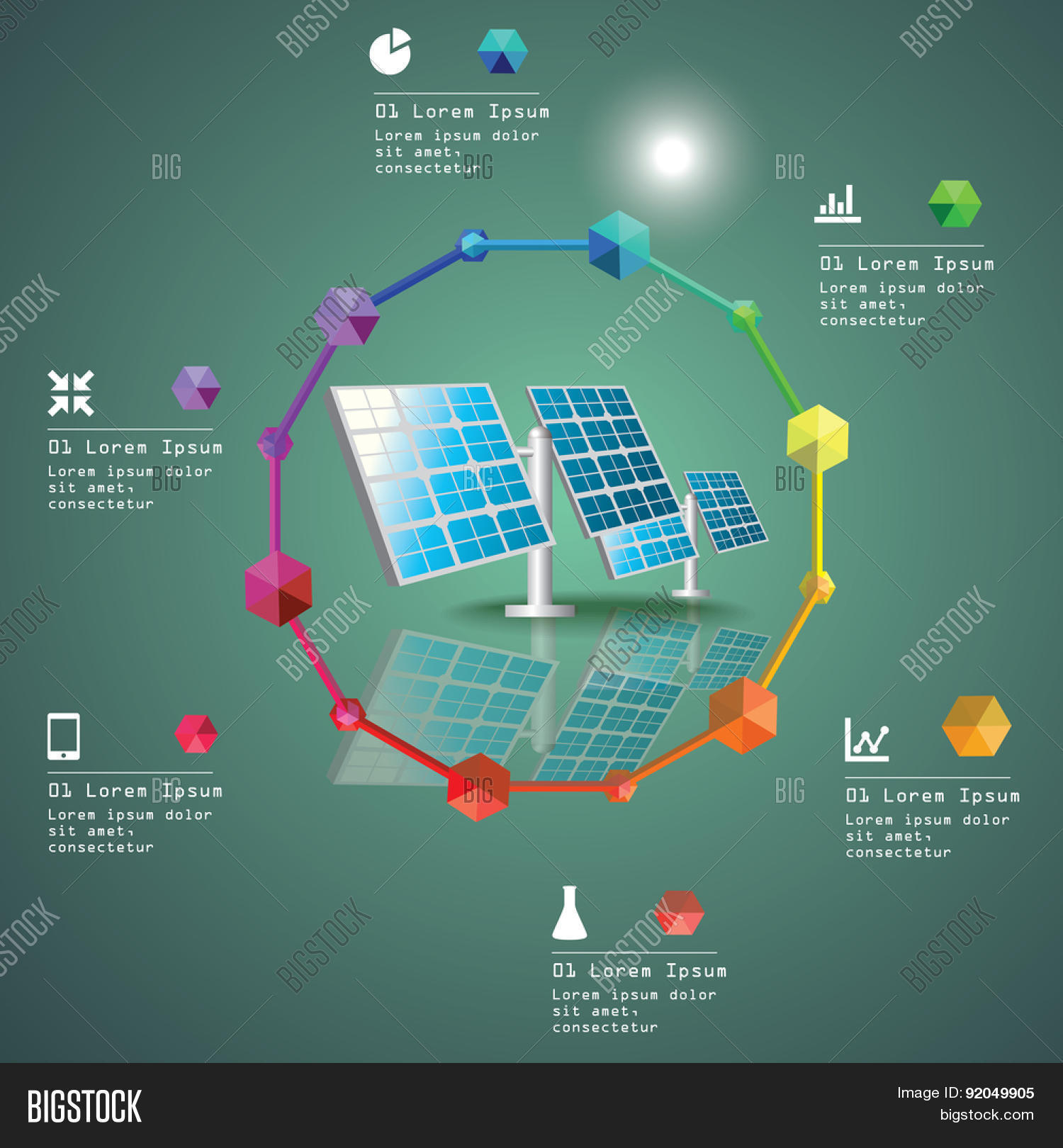 Solar Power Plant Vector & Photo (Free Trial) | Bigstock