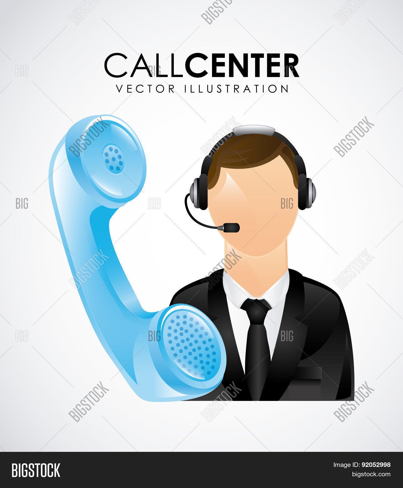 Call Center Design Vector & Photo (Free Trial) | Bigstock