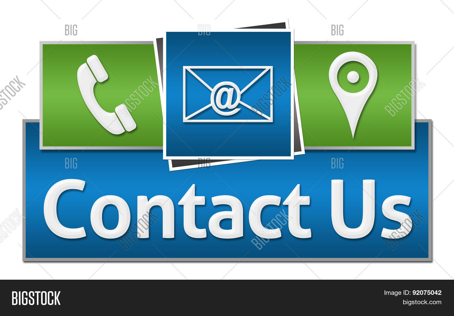 Contact Us Green Blue Image & Photo (Free Trial) | Bigstock