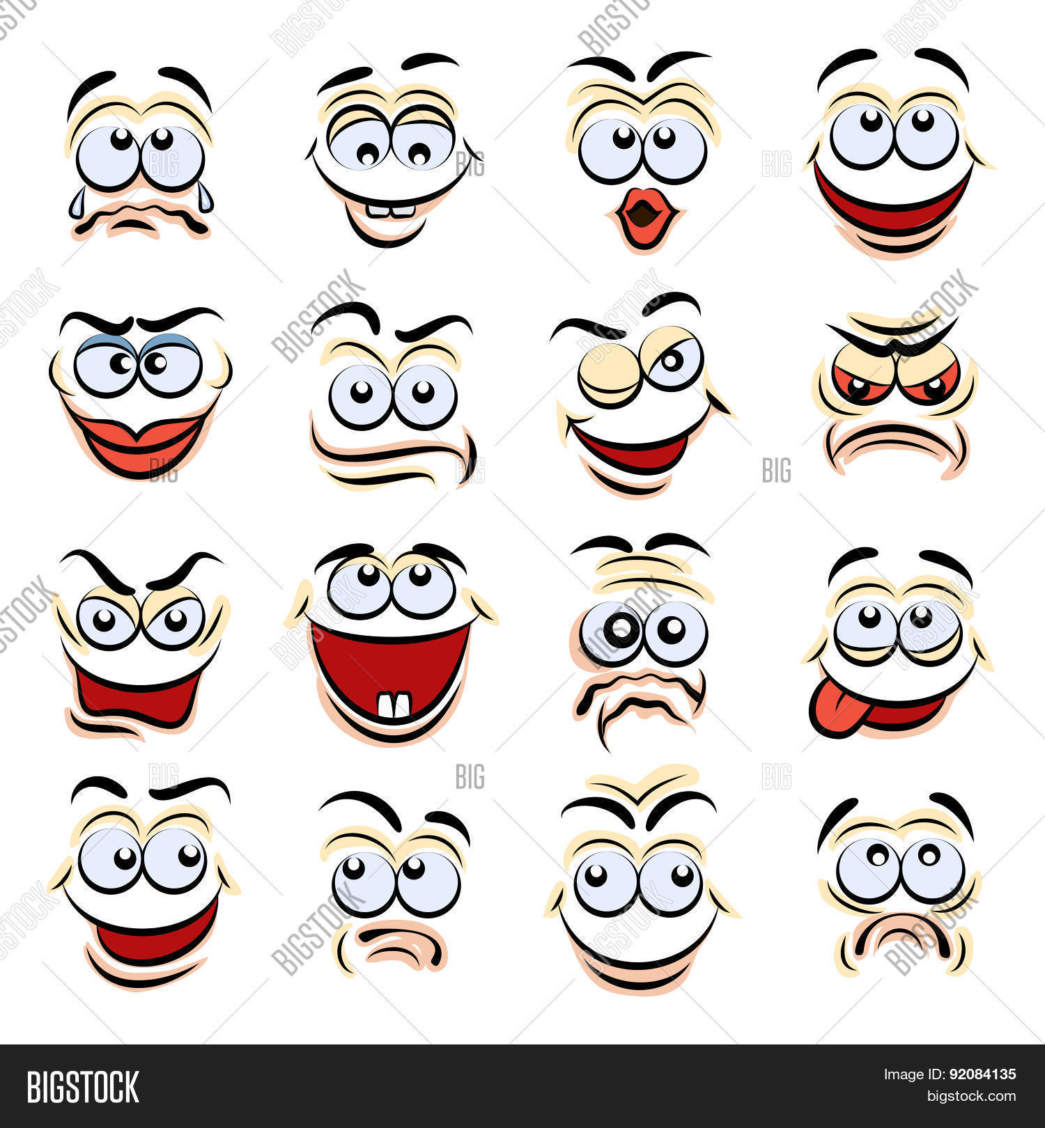 Cartoon Emotions Vector & Photo (Free Trial) | Bigstock