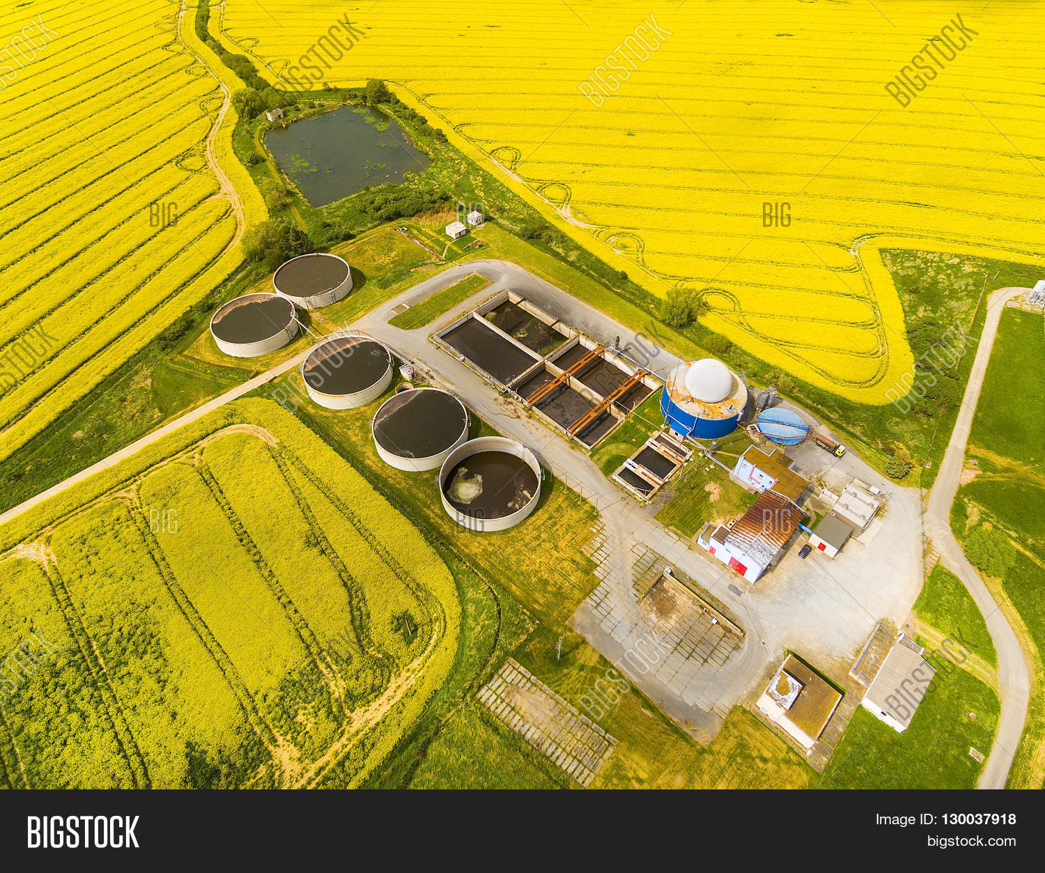 Aerial View Biogas Image & Photo (Free Trial) | Bigstock