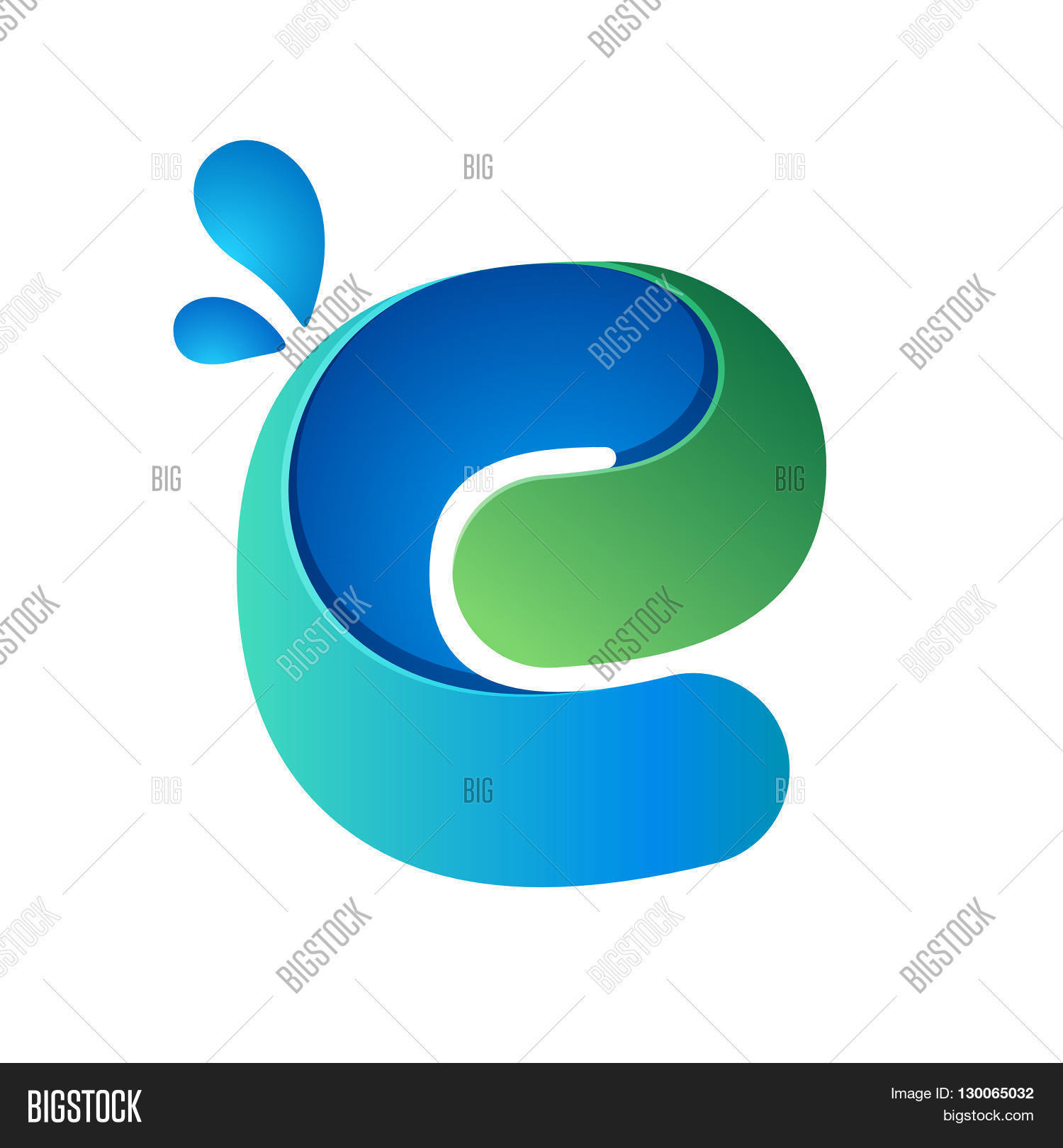 E Letter Water Waves Vector & Photo (Free Trial) | Bigstock