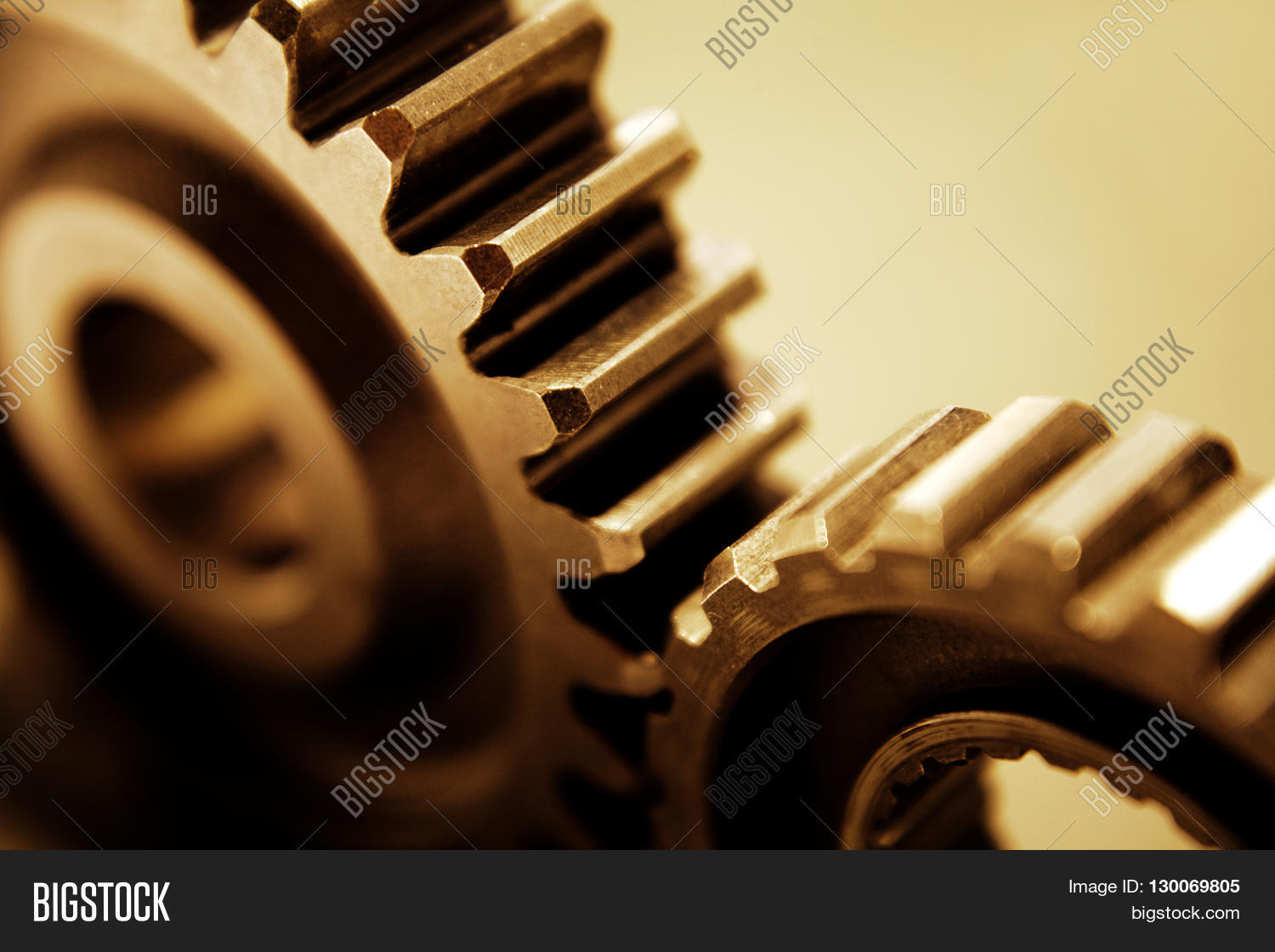 Closeup Two Metal Cog Image & Photo (Free Trial) | Bigstock