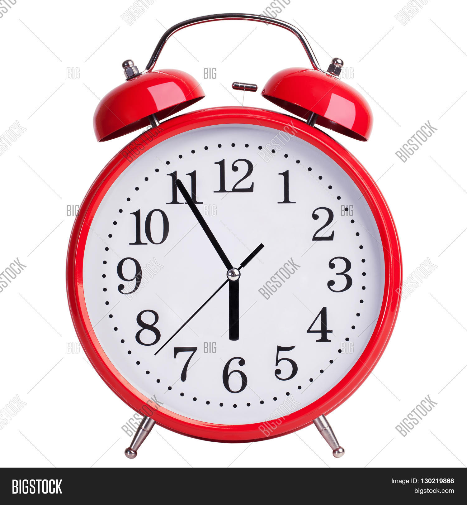 Red Round Alarm Clock Image & Photo (Free Trial) | Bigstock
