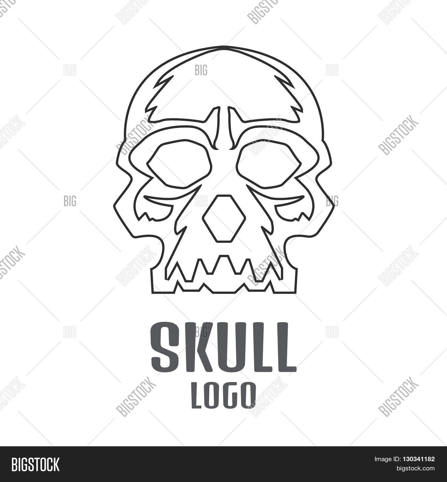 Skull Logo Linear. Vector & Photo (Free Trial) | Bigstock