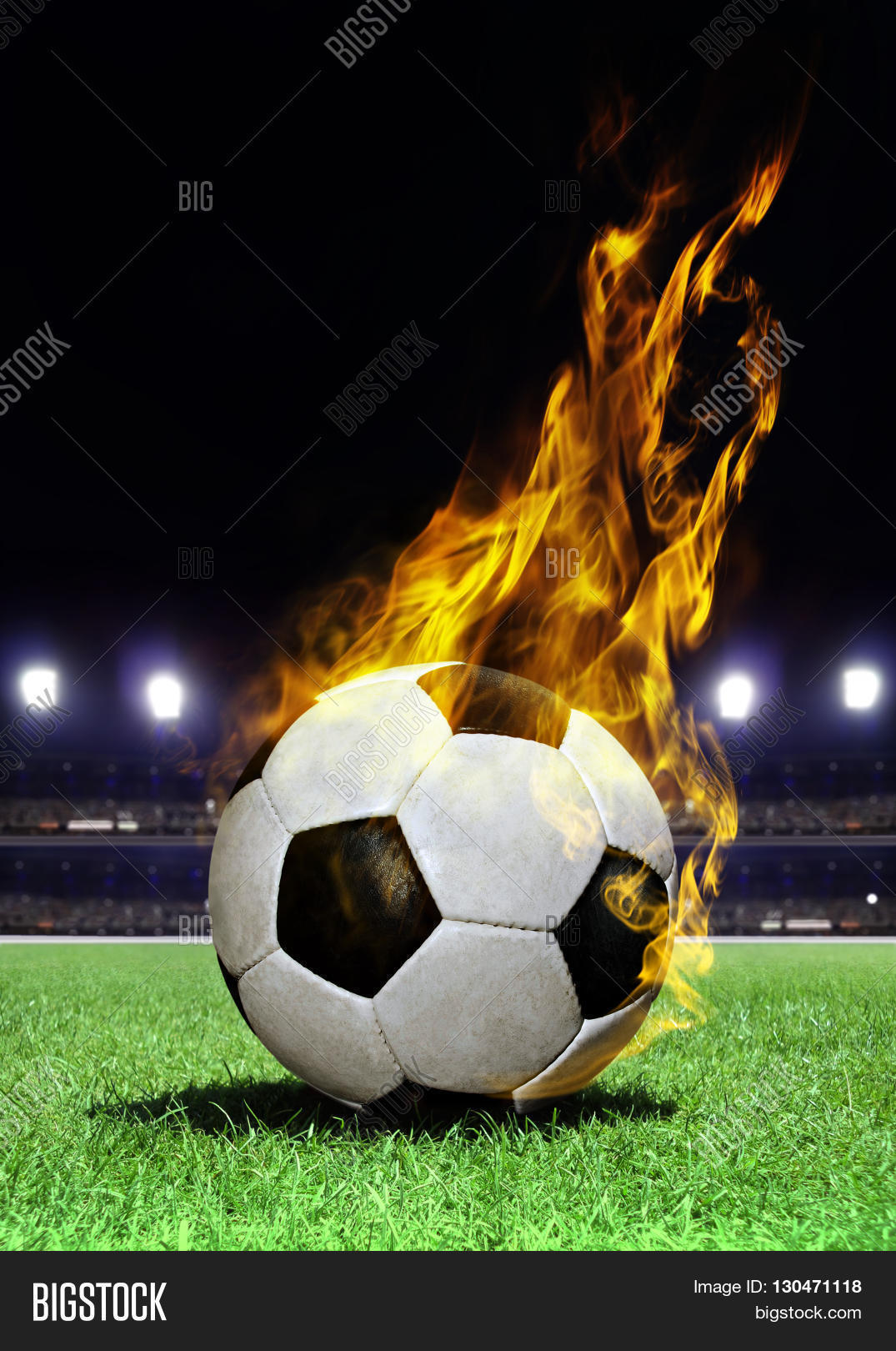 Fiery Soccer Ball On Image & Photo (Free Trial) | Bigstock