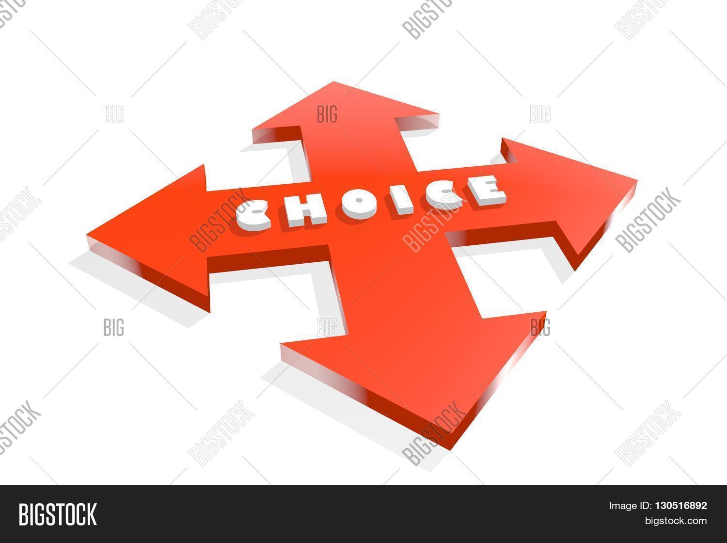 Arrow Cross Choice Image & Photo (Free Trial) | Bigstock