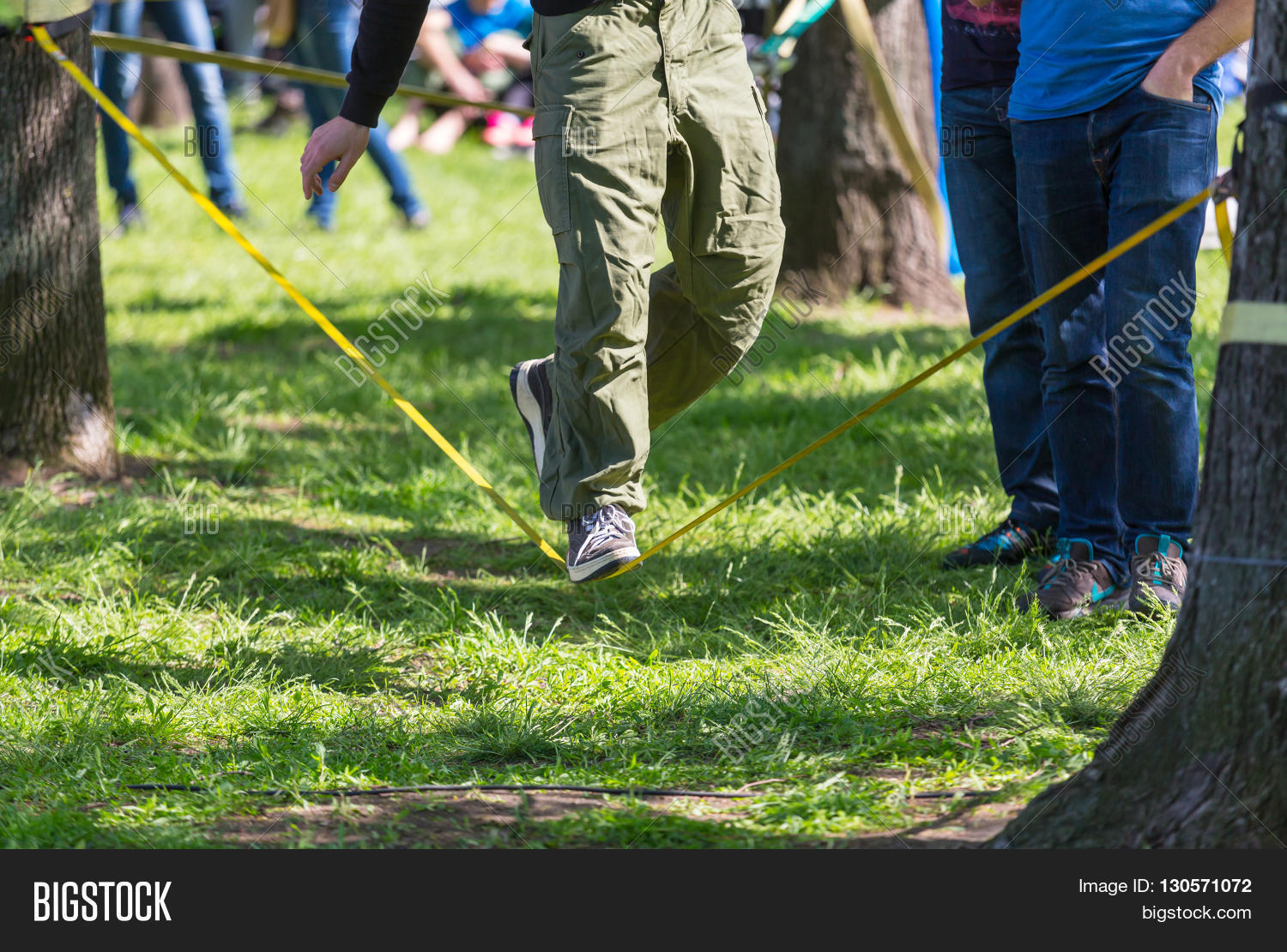 Slacklining Practice Image & Photo (Free Trial) | Bigstock