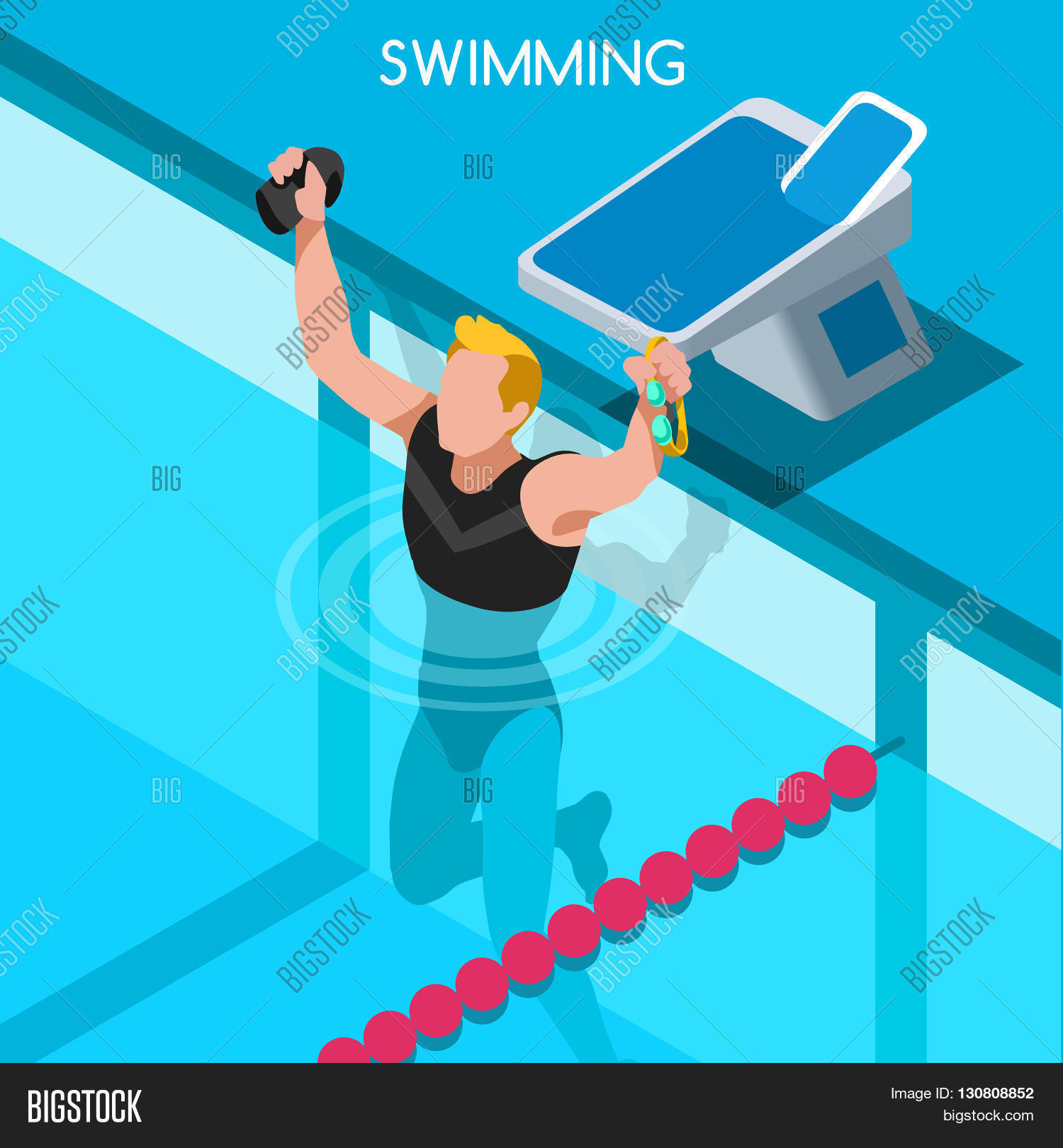Swimming Freestyle Vector & Photo (Free Trial) | Bigstock
