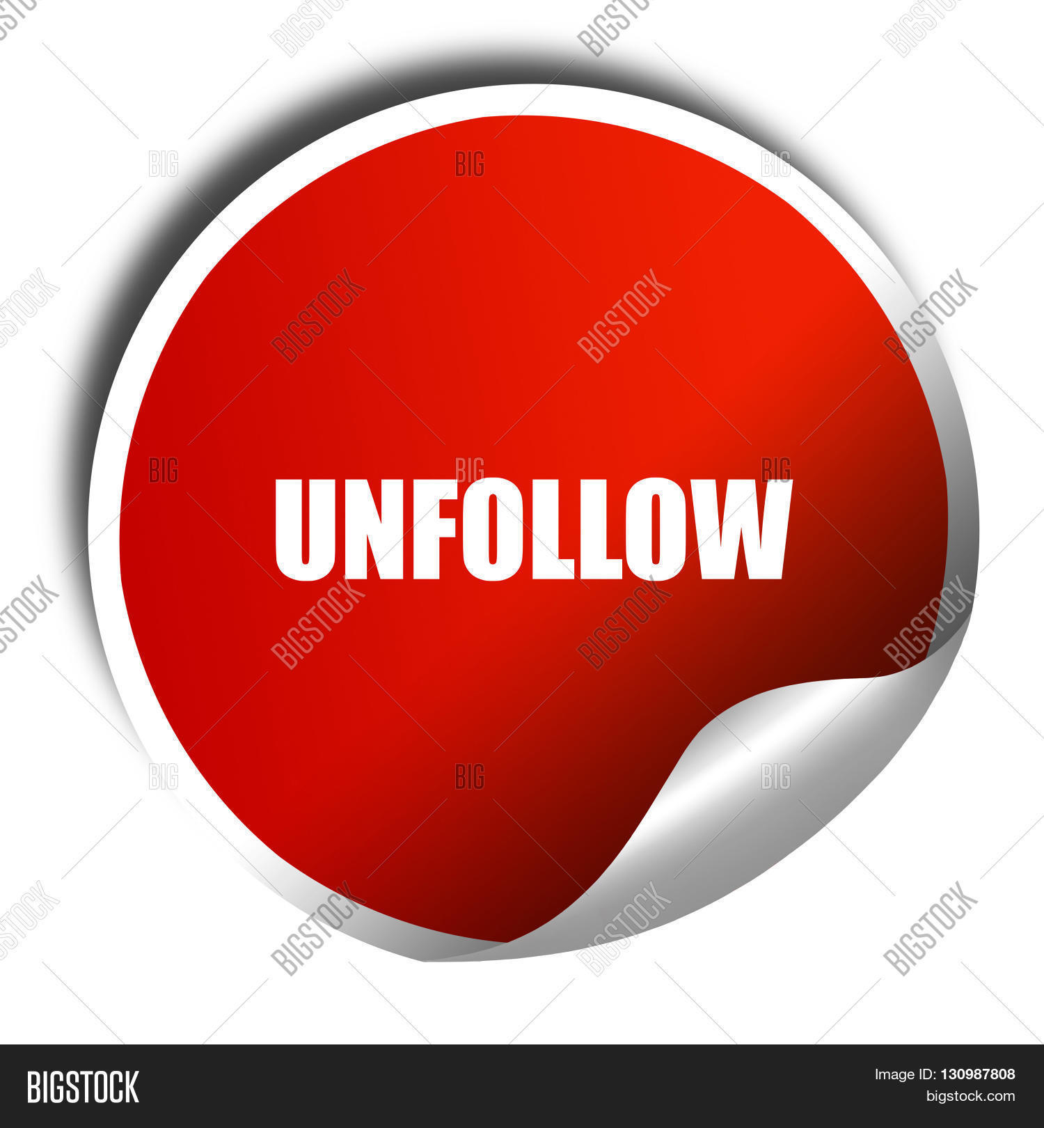 Unfollow, 3D Rendering Image & Photo (Free Trial) | Bigstock