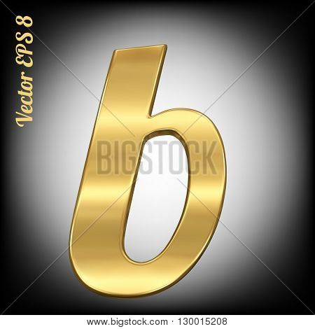 Vector Letter B Gold Vector & Photo (Free Trial) | Bigstock