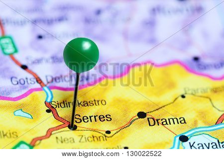Serres Pinned On Map Image & Photo (Free Trial) | Bigstock