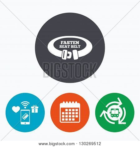 Fasten Seat Belt Sign Vector & Photo (Free Trial) | Bigstock