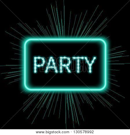 Neon Party Sign. Vector & Photo (Free Trial) | Bigstock