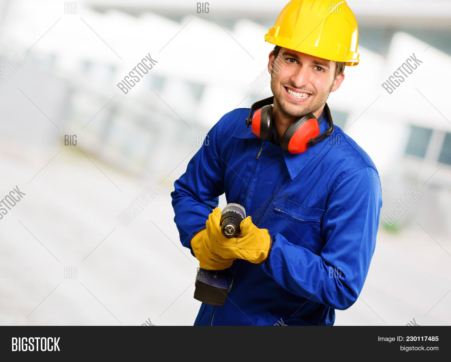 Engineer Holding Drill Image & Photo (Free Trial) | Bigstock