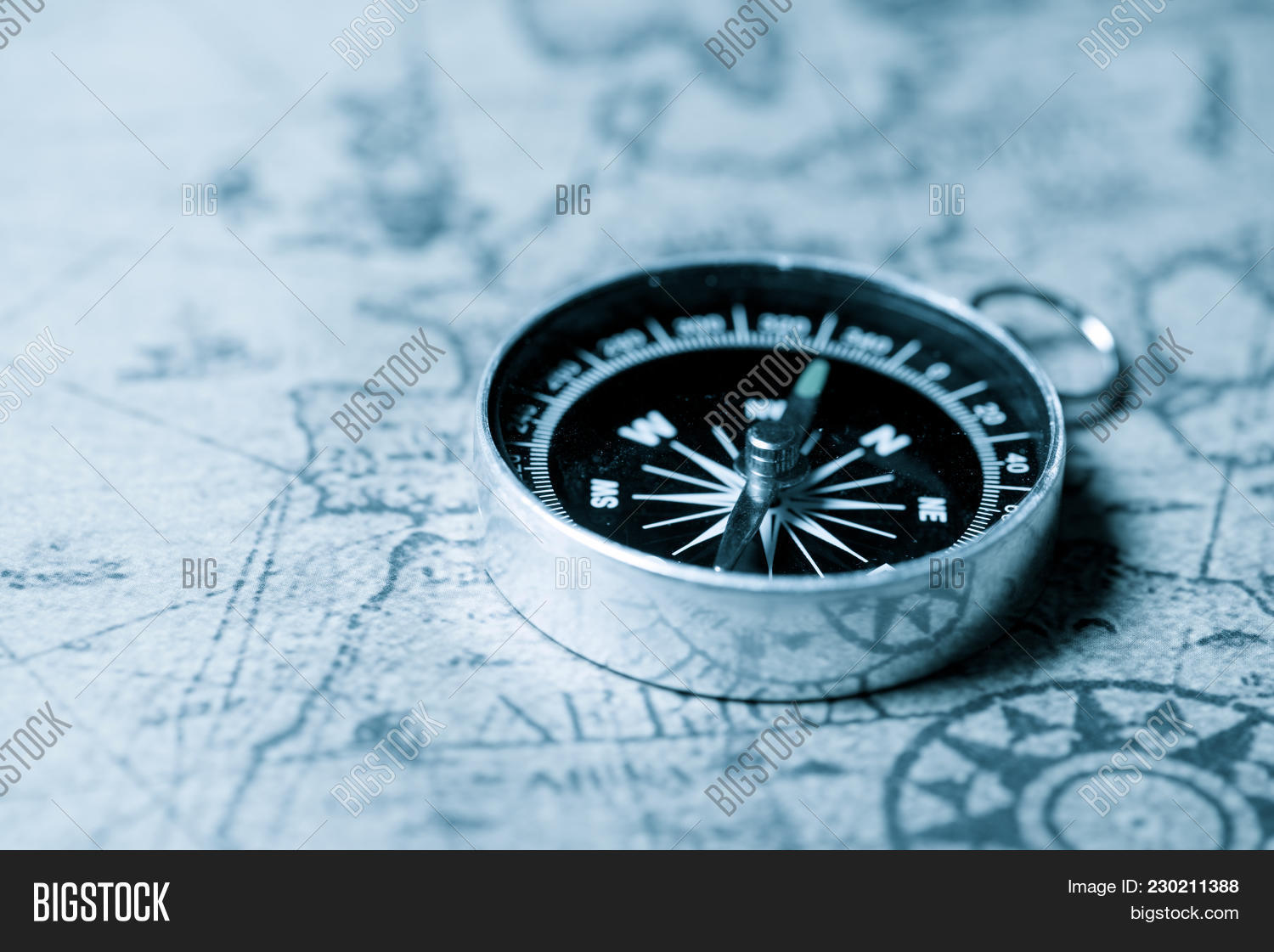 Vintage Compass Old Image & Photo (Free Trial) | Bigstock