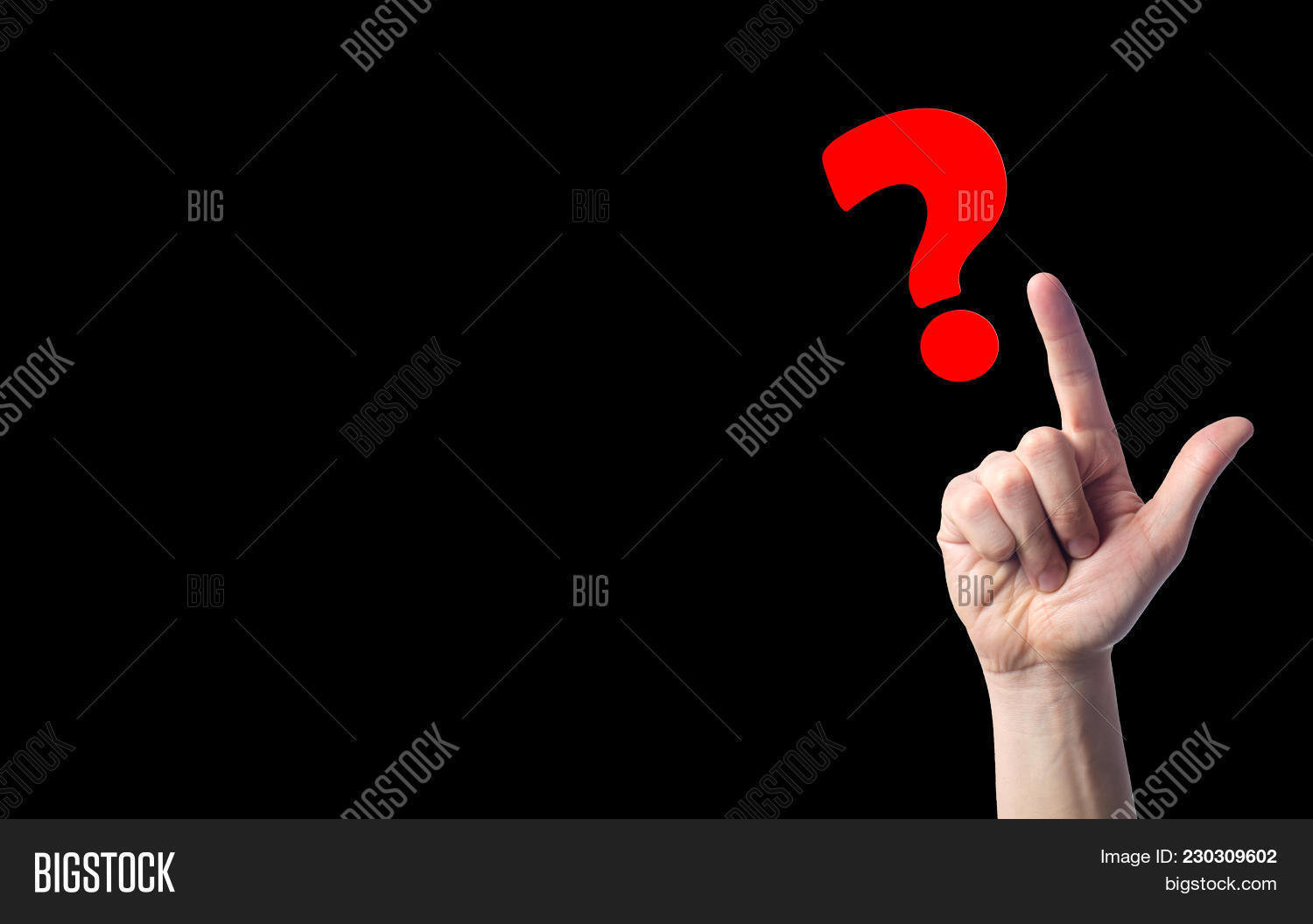 Finger Points Question Image & Photo (Free Trial) | Bigstock