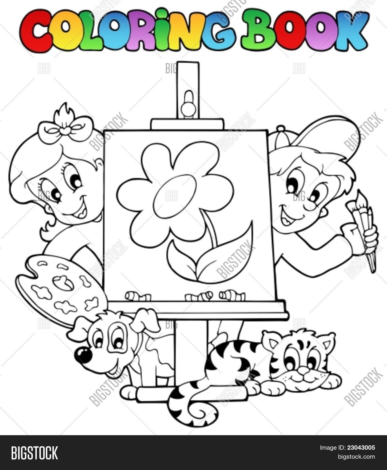 Coloring Book Kids Vector & Photo (Free Trial) | Bigstock