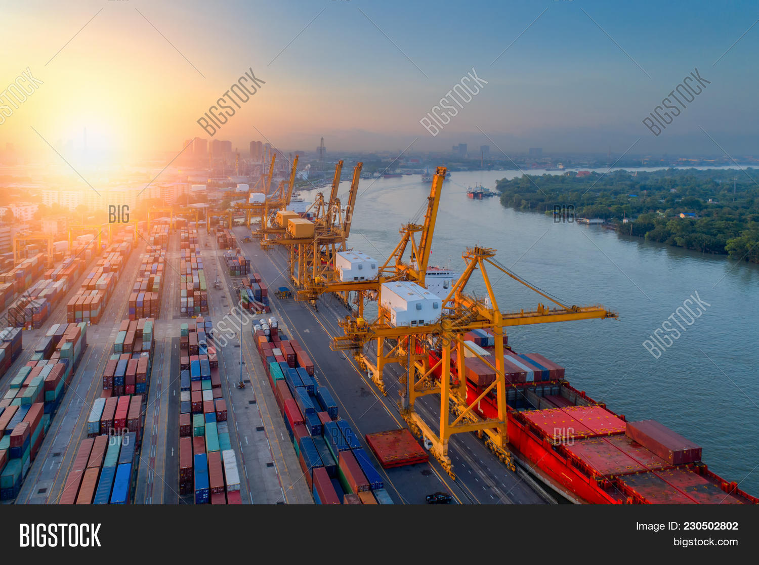 Aerial View Containers Image & Photo (Free Trial) | Bigstock