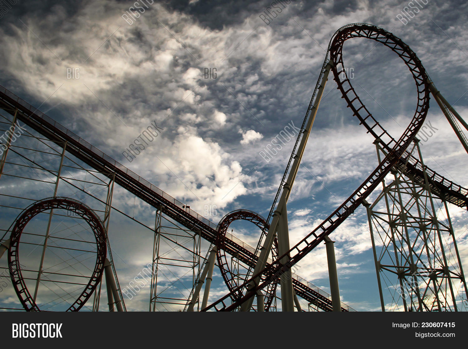 Red Roller Coaster Image & Photo (Free Trial) | Bigstock
