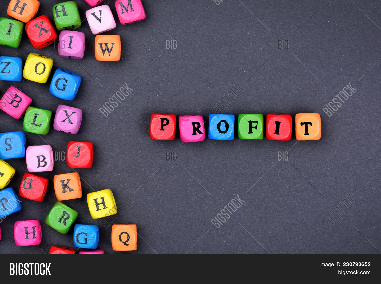 Word Profit On Black Image & Photo (Free Trial) | Bigstock