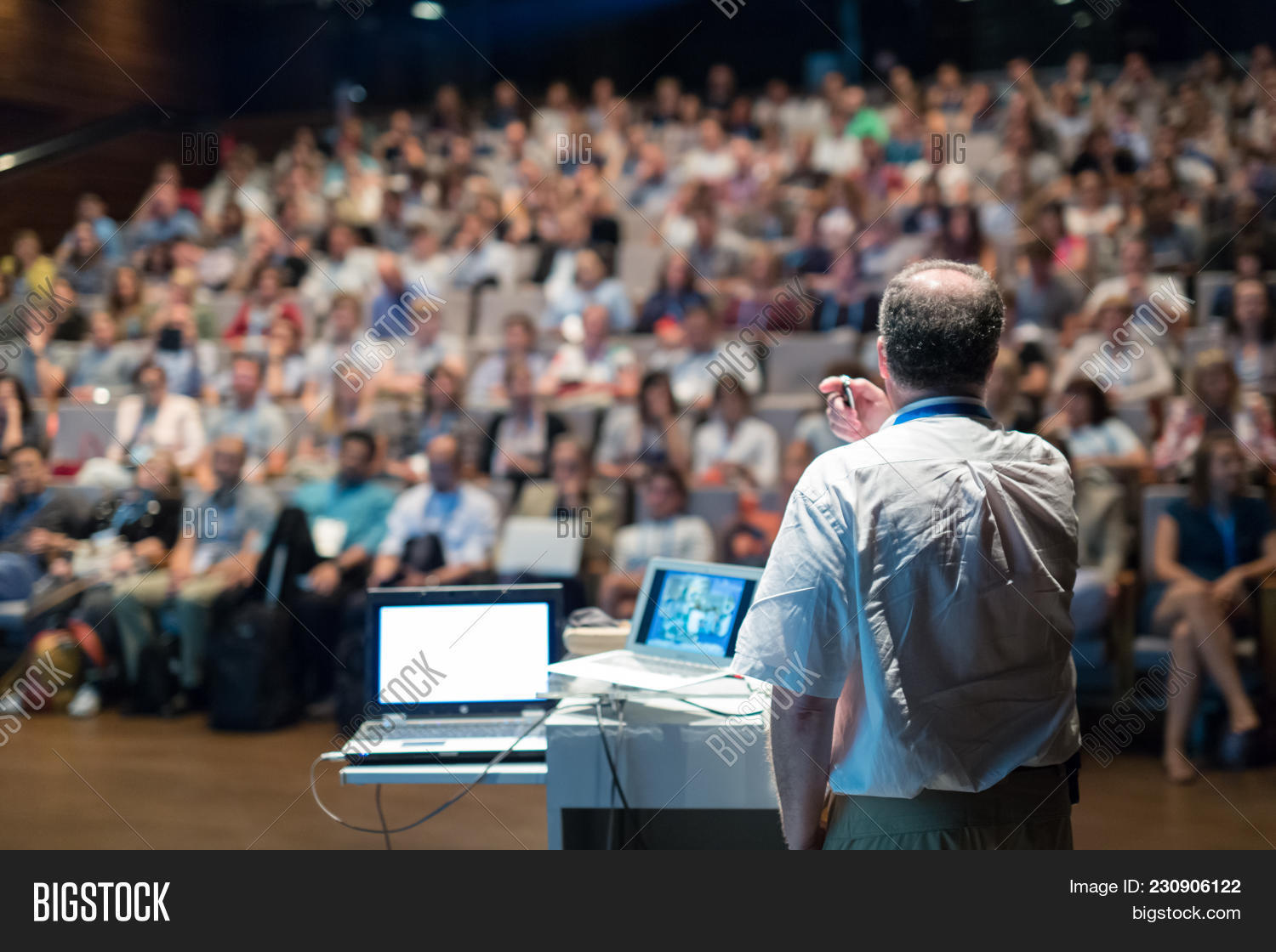 Speaker Giving Talk On Image & Photo (Free Trial) | Bigstock