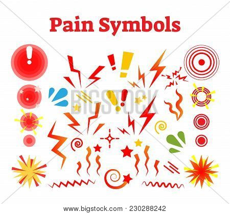 Pain Symbols, Vector Vector & Photo (Free Trial) | Bigstock